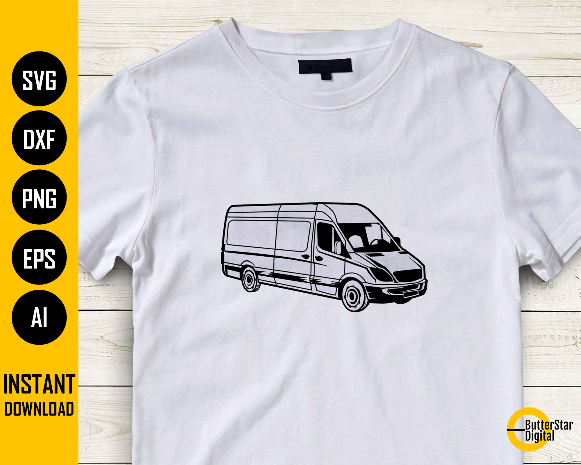 Cargo Delivery Van SVG | Moving Vehicle SVG | Shipping Decal Graphics ...