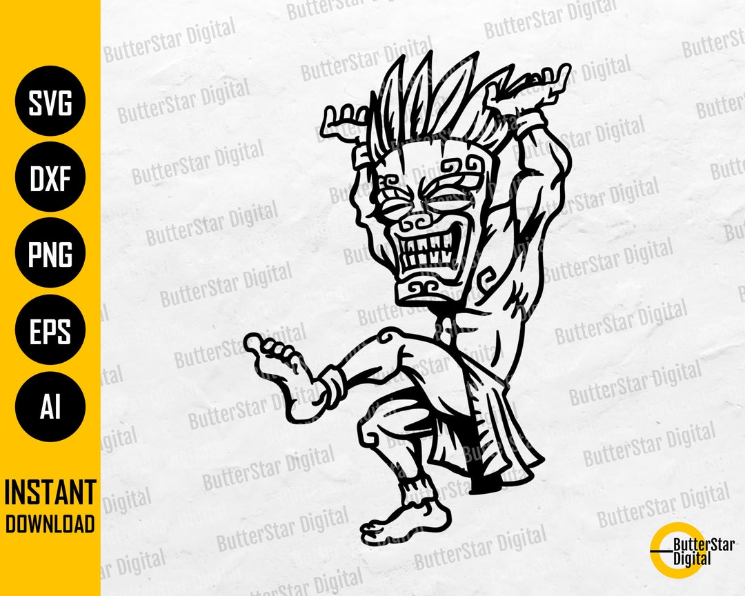 Tiki Man Dancing SVG | Beach Party SVG | Dance SVG | Fun Hawaiian ...