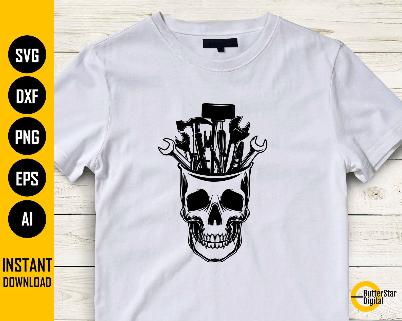 Tools Skull SVG | Handyman SVG | Tool Box SVG | Repair Fix Garage Build ...