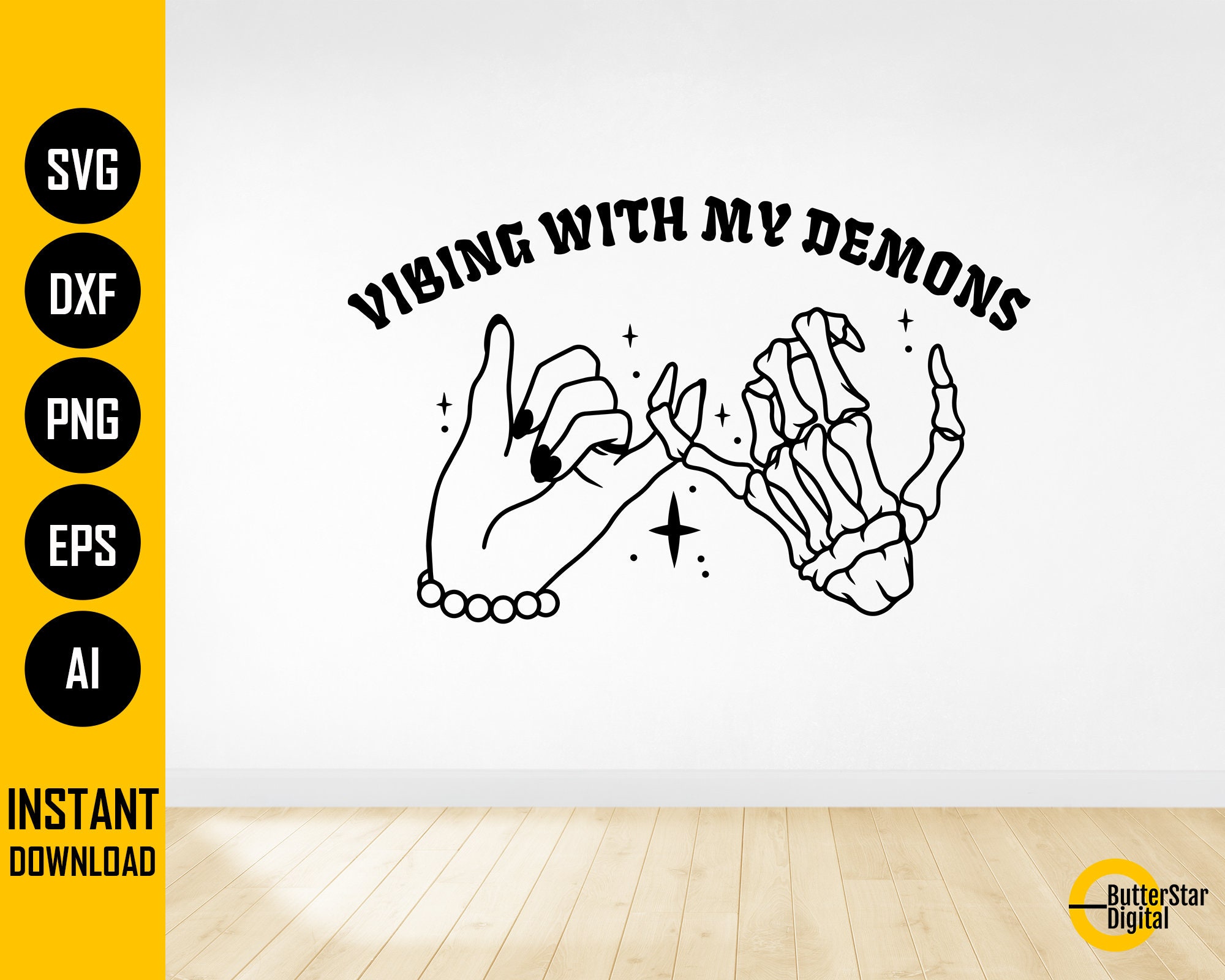 Vibing With My Demons SVG | Pinky Promise SVG | Gothic T-shirt Decal ...