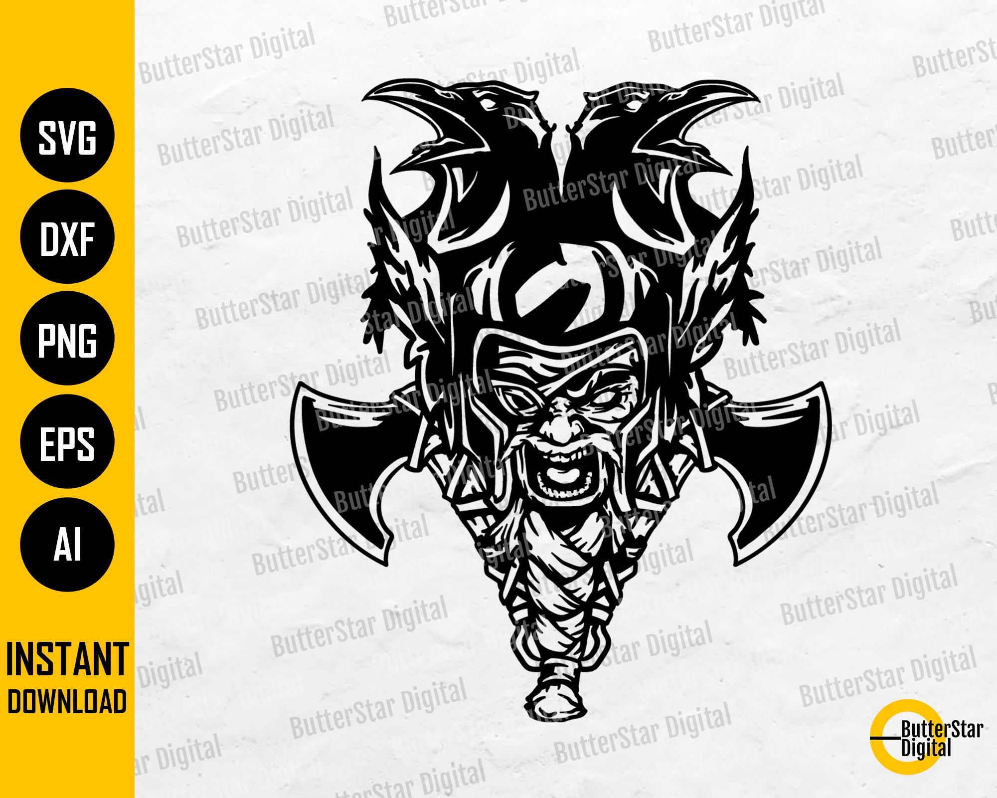 Odin's Ravens SVG Viking SVG Axe Shield Ancient Nordic - Etsy UK