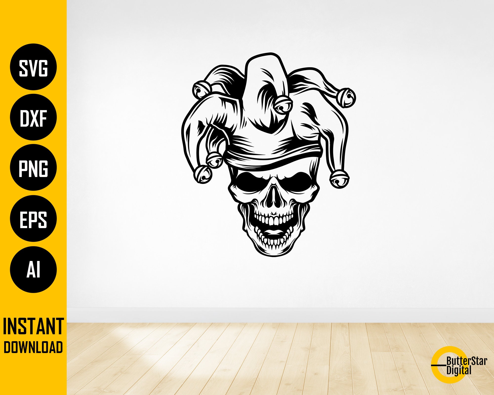 Skull Jester SVG Clown SVG Gothic SVG Circus Svg - Etsy Israel