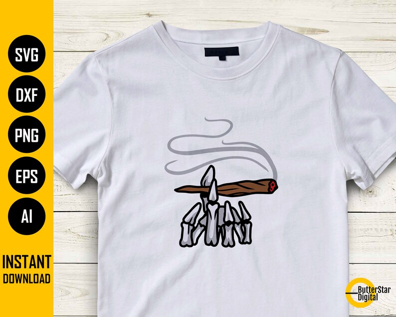 Skeleton Hand Smoking Cannabis SVG Pass Marijuana Blunt - Etsy