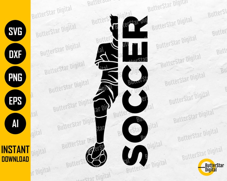 Soccer Player SVG Sports T-shirt Decal Stencil Sticker - Etsy