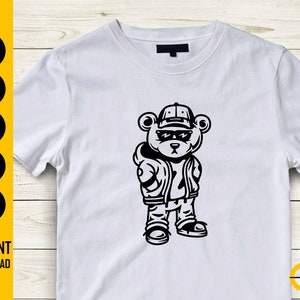 Bear With A Hoodie SVG | Teddy SVG | Shades Bling Cap Hustling Hip Hop ...