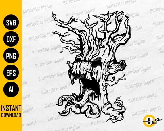 Monster Tree SVG Haunted House SVG Horror Wall Art Vinyl - Etsy