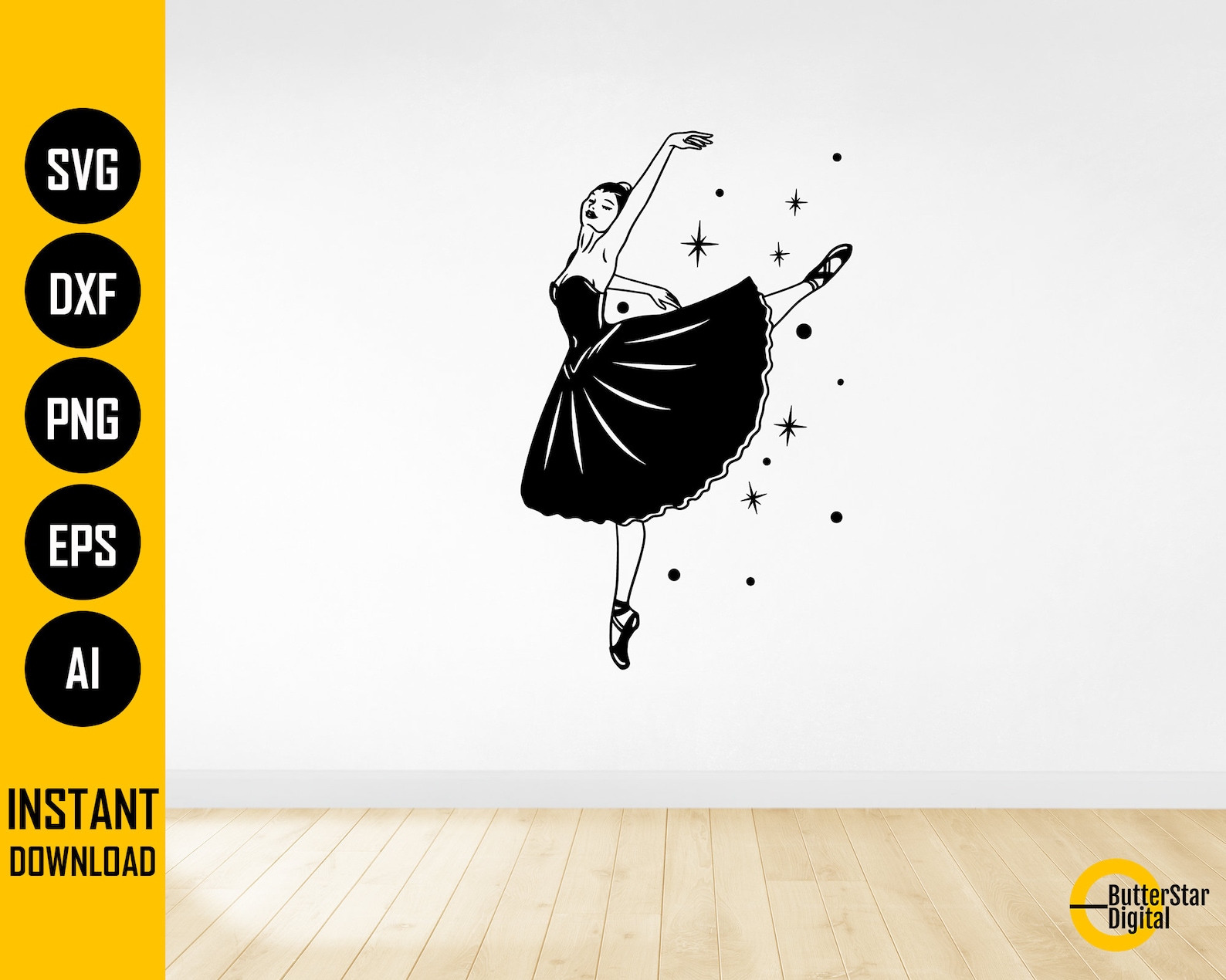 Ballet Dancer SVG Ballerina SVG Dancing Shirt Decal Wall - Etsy