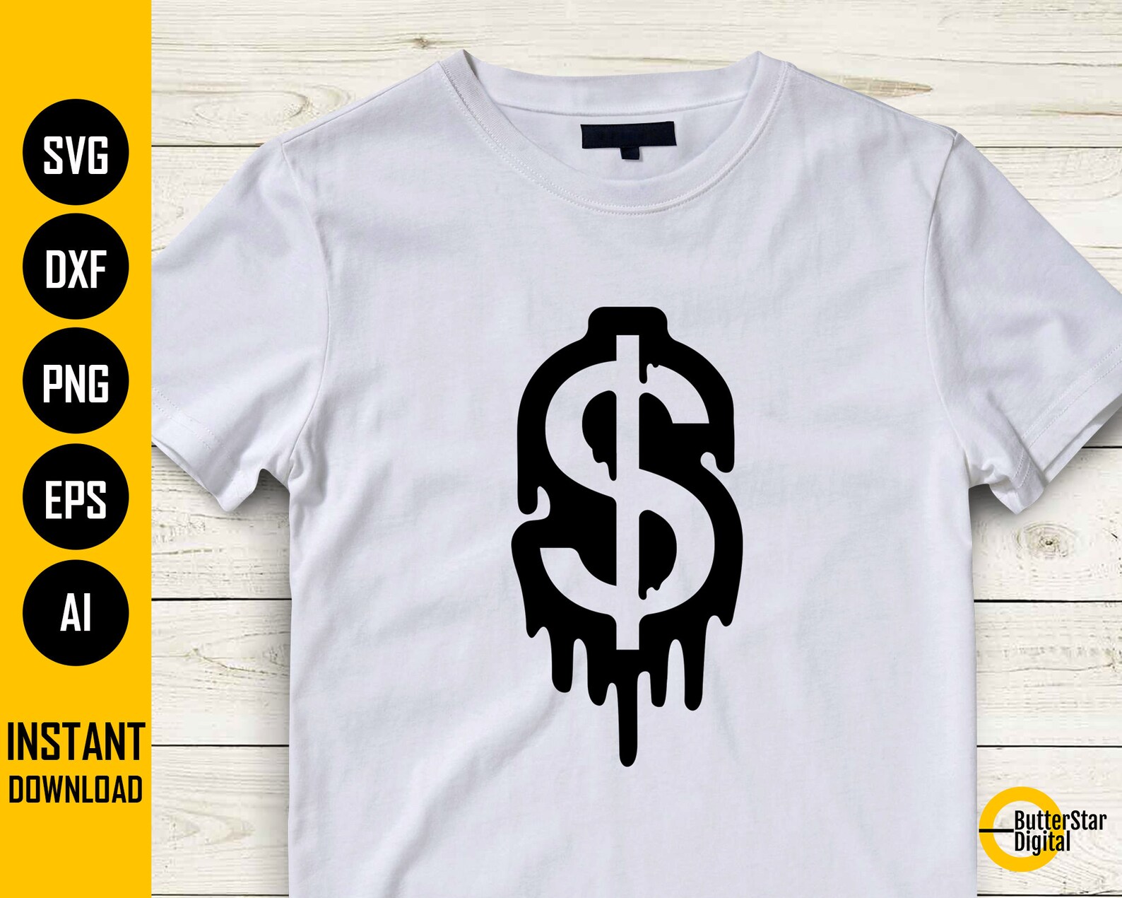 Dripping Dollar Sign SVG | Money SVG | Cash SVG | Rich Finance Business ...