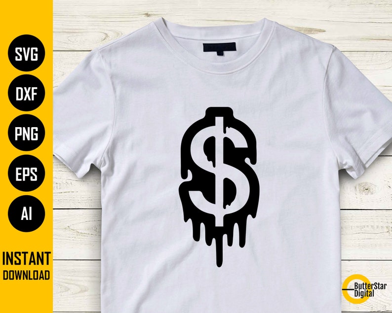 Dripping Dollar Sign SVG Money SVG Cash SVG Rich Finance - Etsy