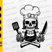 Female Chef Skeleton SVG | Cook SVG | Kitchen SVG | Restaurant Cafe Fry ...