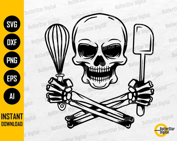 Baker Skull SVG Baking SVG Bake Cake Pastries Pastry Chef | Etsy