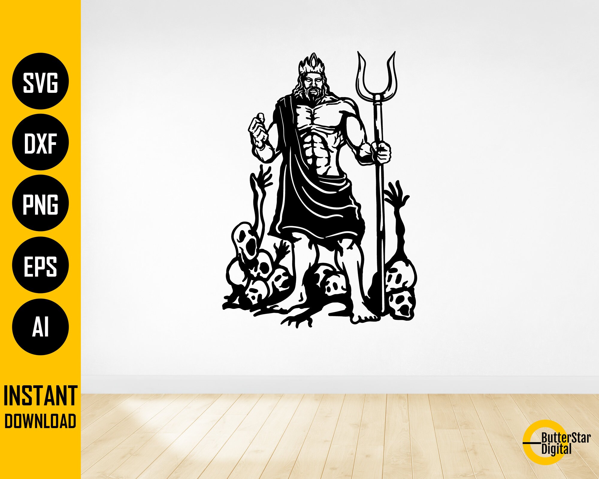 Hades SVG Pluto SVG God of Underworld SVG Greece Roman - Etsy UK