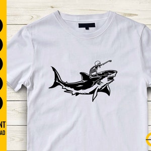 Skeleton Riding A Shark SVG | Funny Beach Sticker Decal T-shirt ...