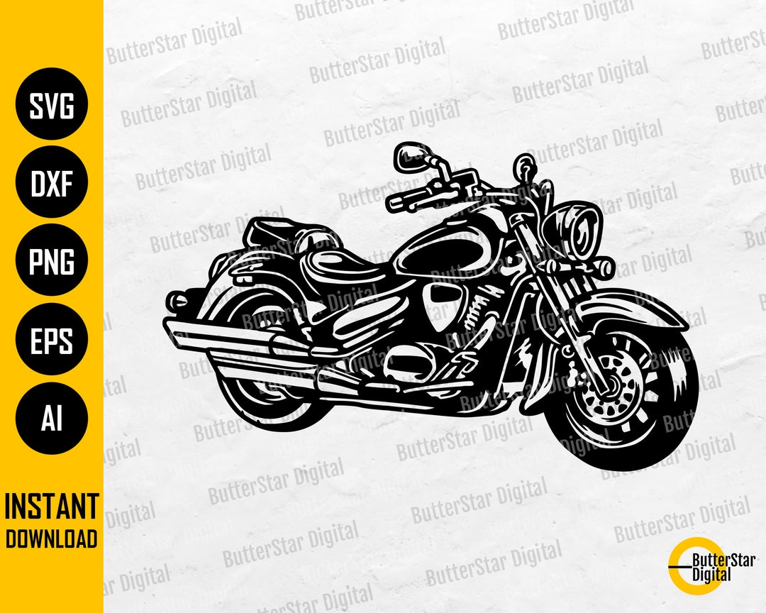 Motorcycle SVG | Motor Bike SVG | Chopper SVG | Motorbike Biker Rider ...
