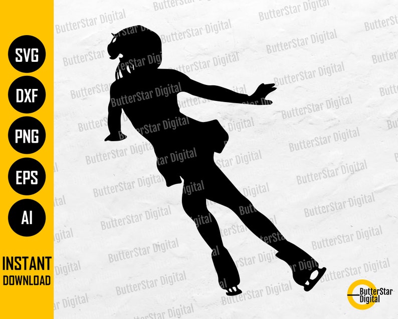 Figure Skating SVG Woman Ice Skater SVG Ice Skating Girl - Etsy