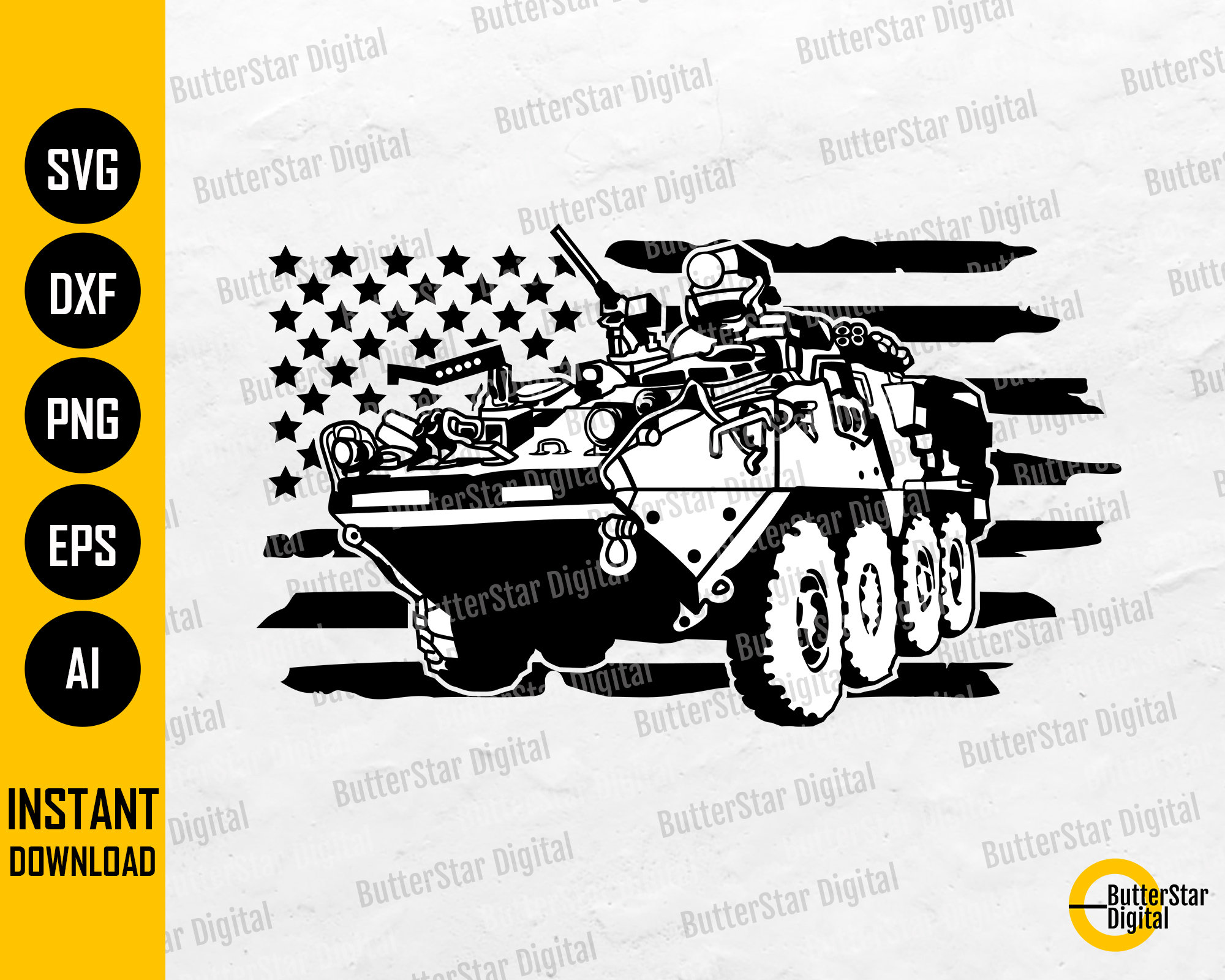 US Military Stryker Svg | United States Army Truck Svg | USA Infantry ...