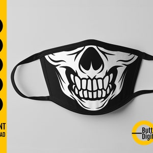 Skull BUNDLE Face Mask SVG | Skeleton Facemask | Bones Mouth Covering ...