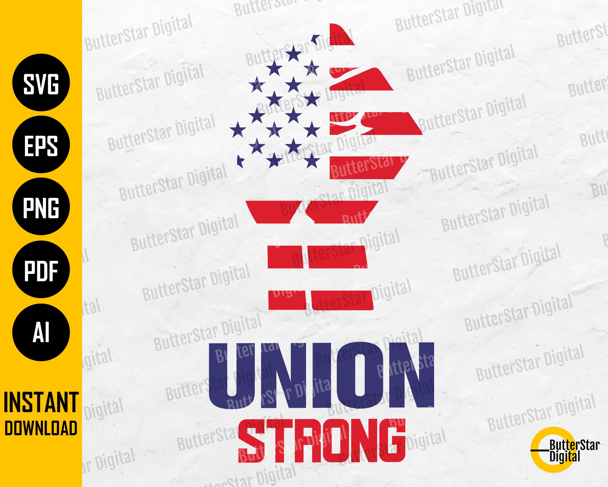 Union Strong SVG Happy Labor Day SVG America Fist | Etsy