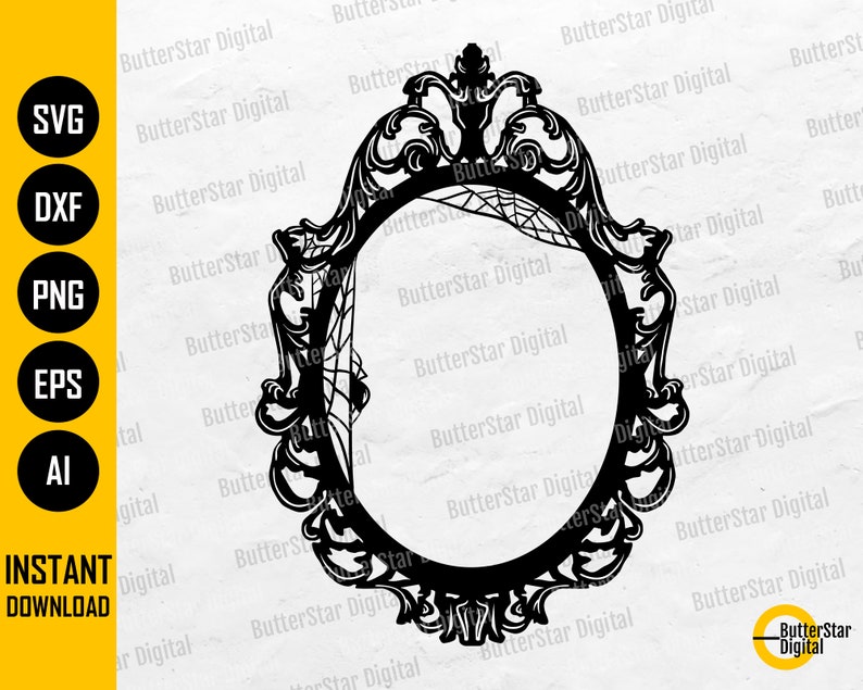Spooky Frame SVG Creepy Mirror SVG Horror Gothic Wall - Etsy
