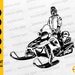Snowmobile Rider SVG Winter SVG Snowmobiler Illustration Shirt Decal ...