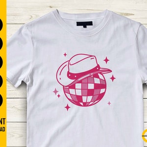 Disco Ball With Cowboy Hat SVG | Cowgirl SVG | Cricut Cut Files ...
