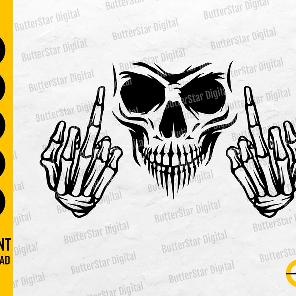 Skeletal Middle Finger Png - Etsy