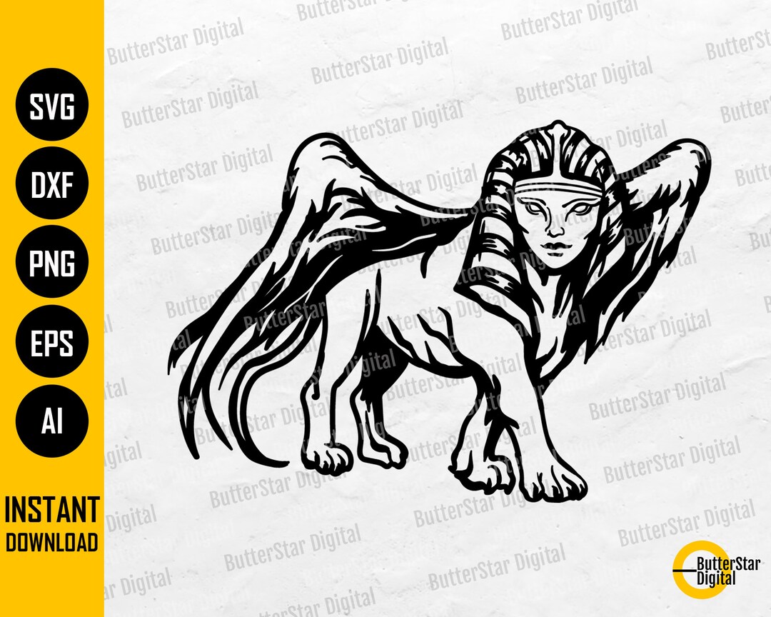 Sphinx SVG | Ancient Egypt SVG | Egyptian Legend Svg | Tomb Afterlife ...