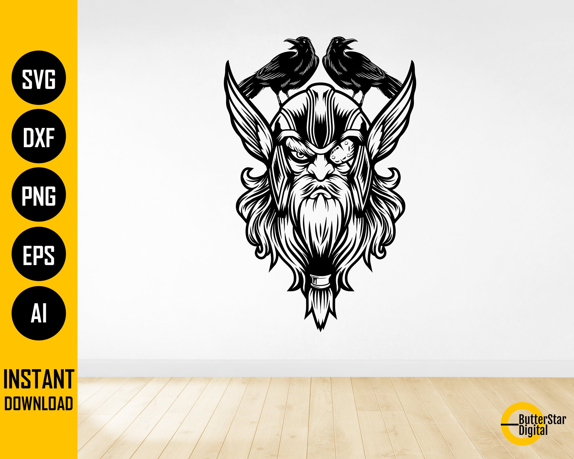 Odin's Ravens SVG Viking SVG Crow SVG Nordic Norway - Etsy Hong Kong