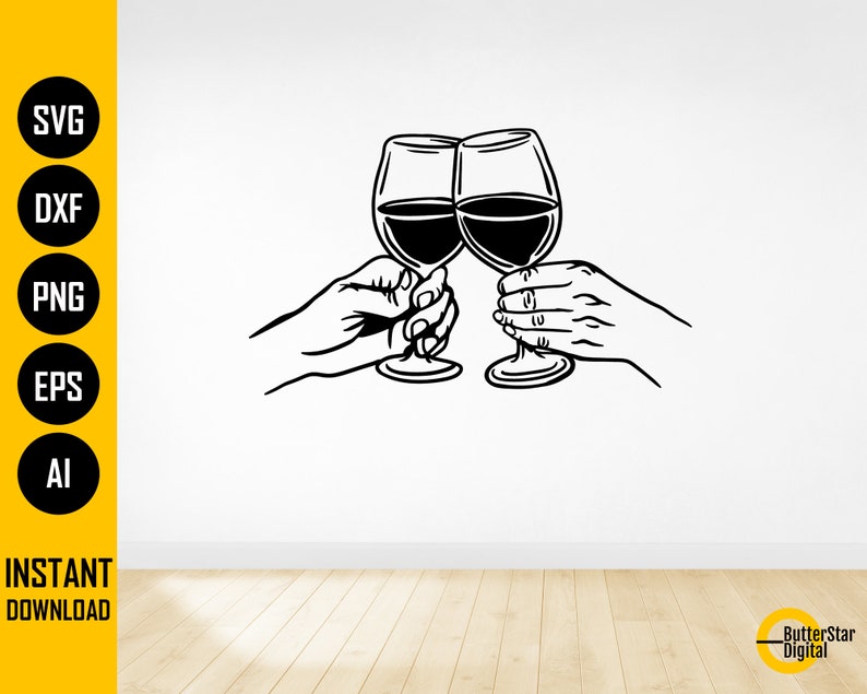 Wine Toast SVG Cheers SVG Party SVG Romance Svg - Etsy Ireland