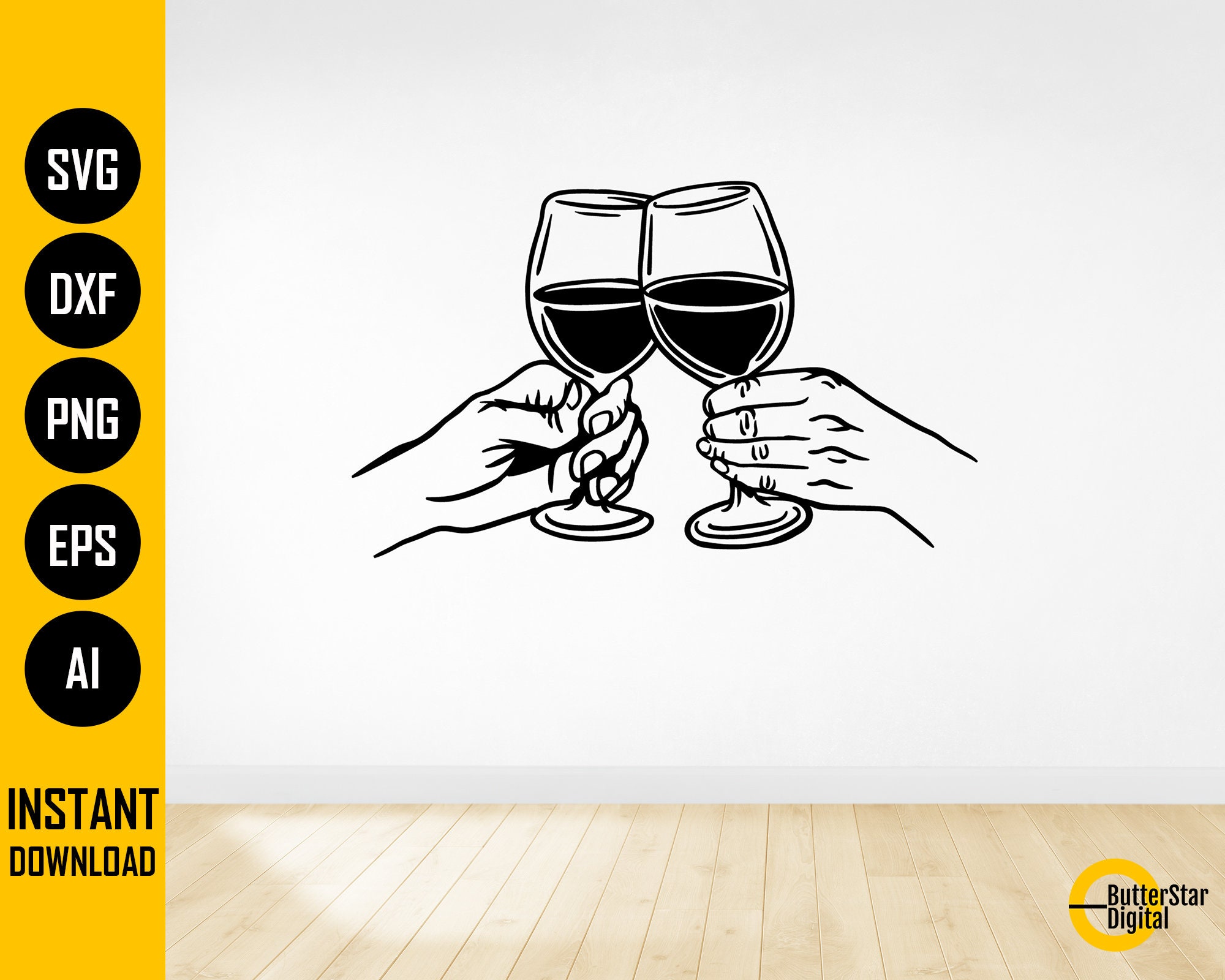 Wine Toast SVG Cheers SVG Party SVG Romance Svg - Etsy Ireland