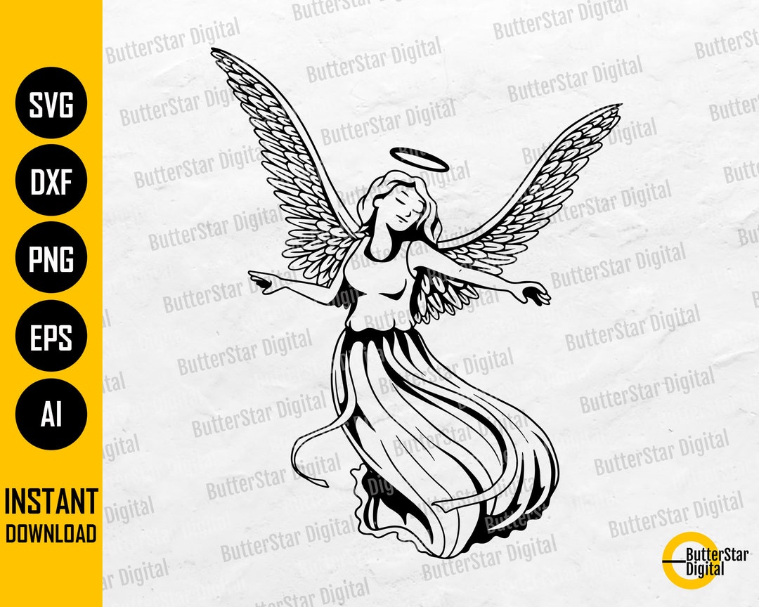 Angel SVG | Heaven SVG | Archangel SVG | Religious Decal Shirt Graphic ...