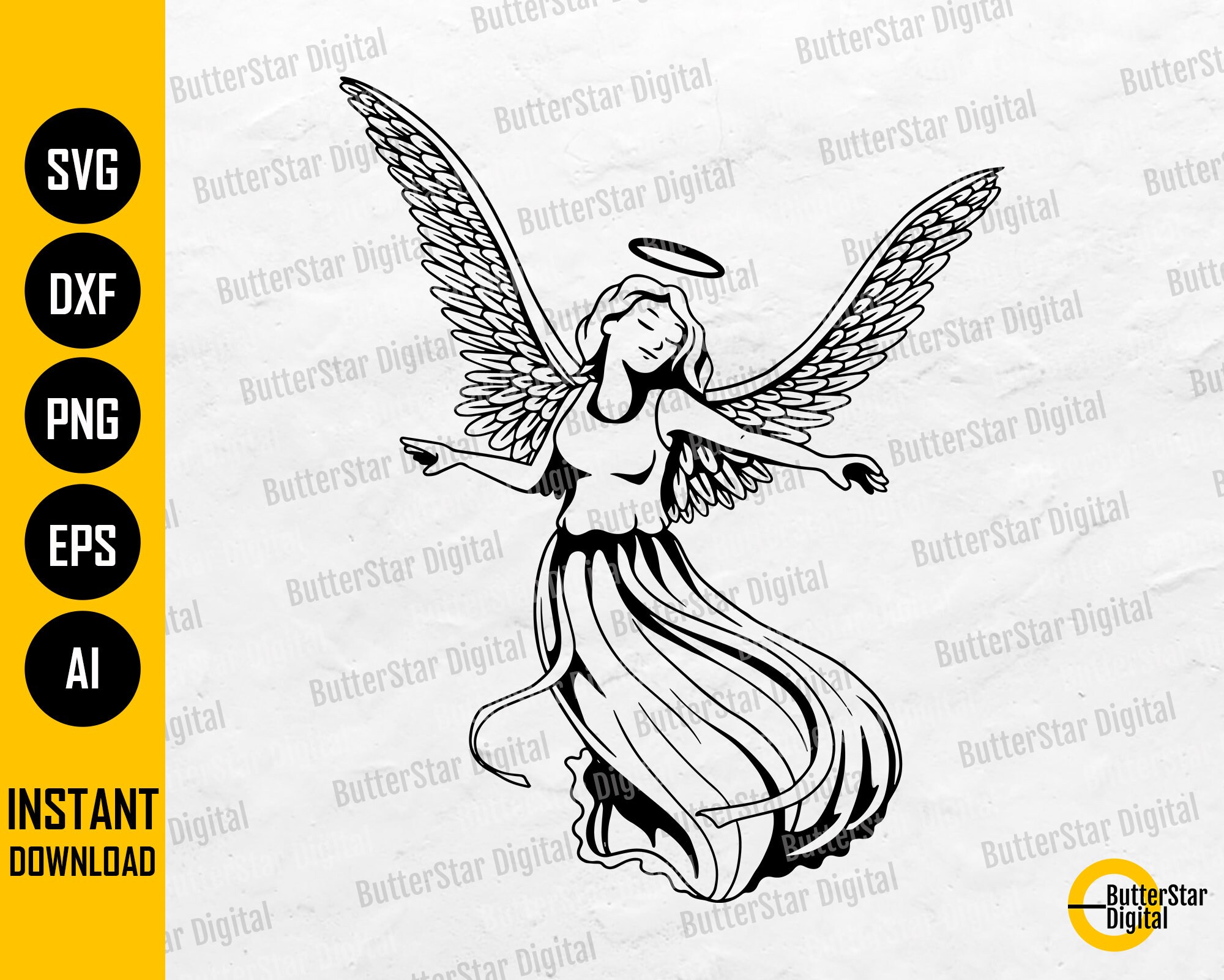 Angel SVG Heaven SVG Archangel SVG Religious Decal Shirt | Etsy