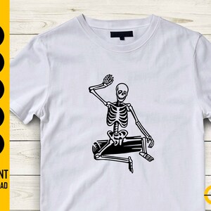 Skeleton Sitting on A Log SVG | Woodsman SVG | Lumberjack SVG | Cricut ...