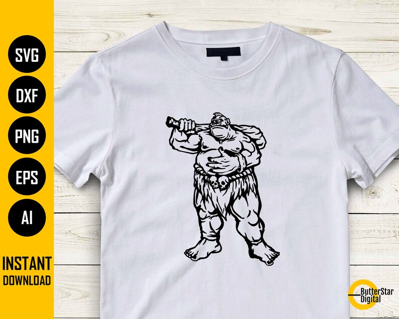 Cyclops With Club SVG Giant Monster SVG Mythical Creature - Etsy