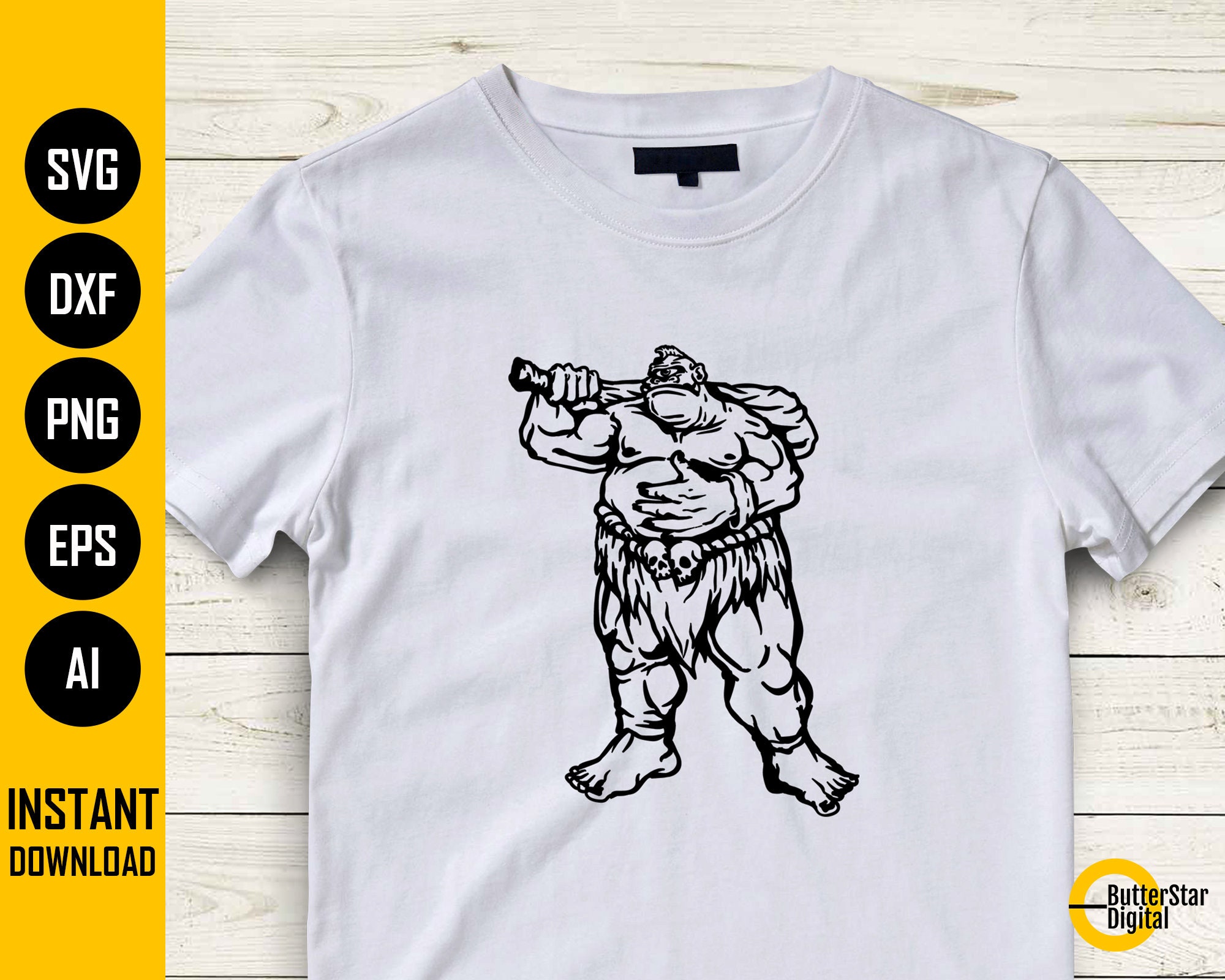 Cyclops With Club SVG | Giant Monster SVG | Mythical Creature SVG ...