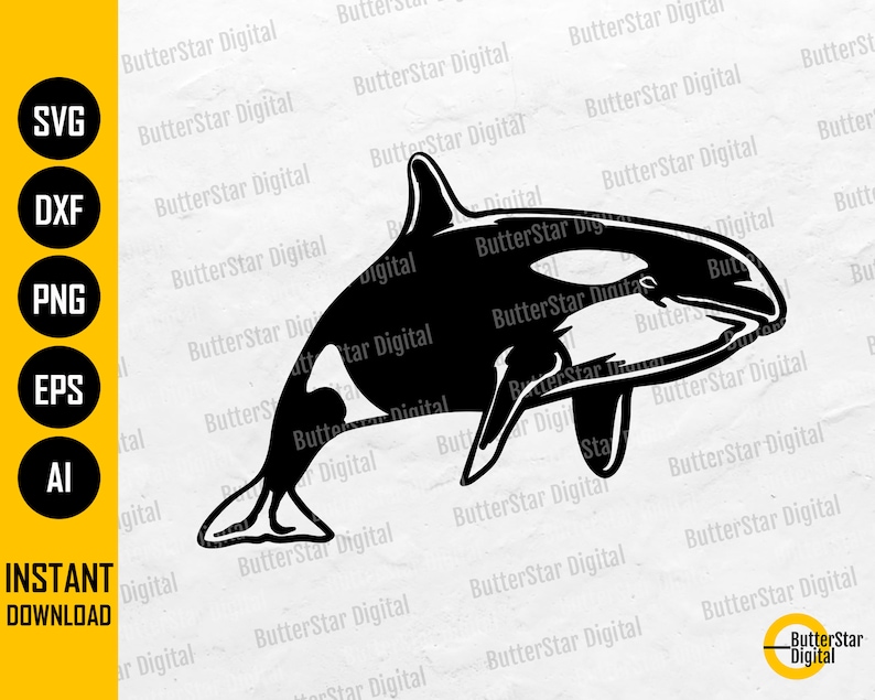 Orca SVG | Whale SVG | Sea Animals Vinyl Stencil Heat Press Iron on ...