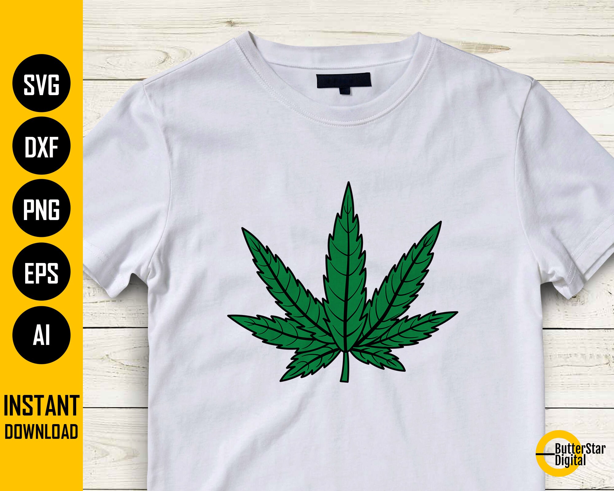 Cannabis Leaf SVG | Marijuana SVG | Weed Decal Sticker Vinyl Stencil ...