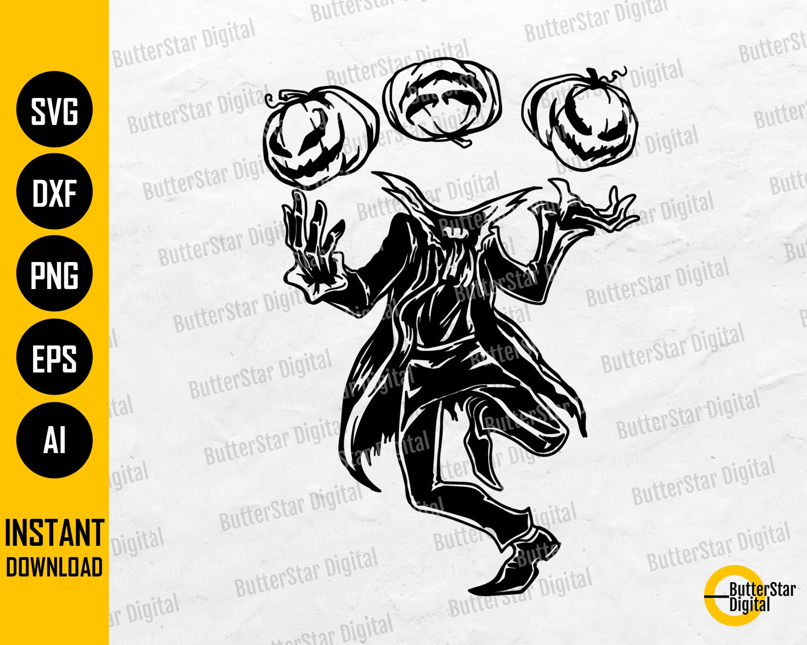 Juggling Headless Horseman SVG | Sleepy Hollow SVG | Halloween Decal ...