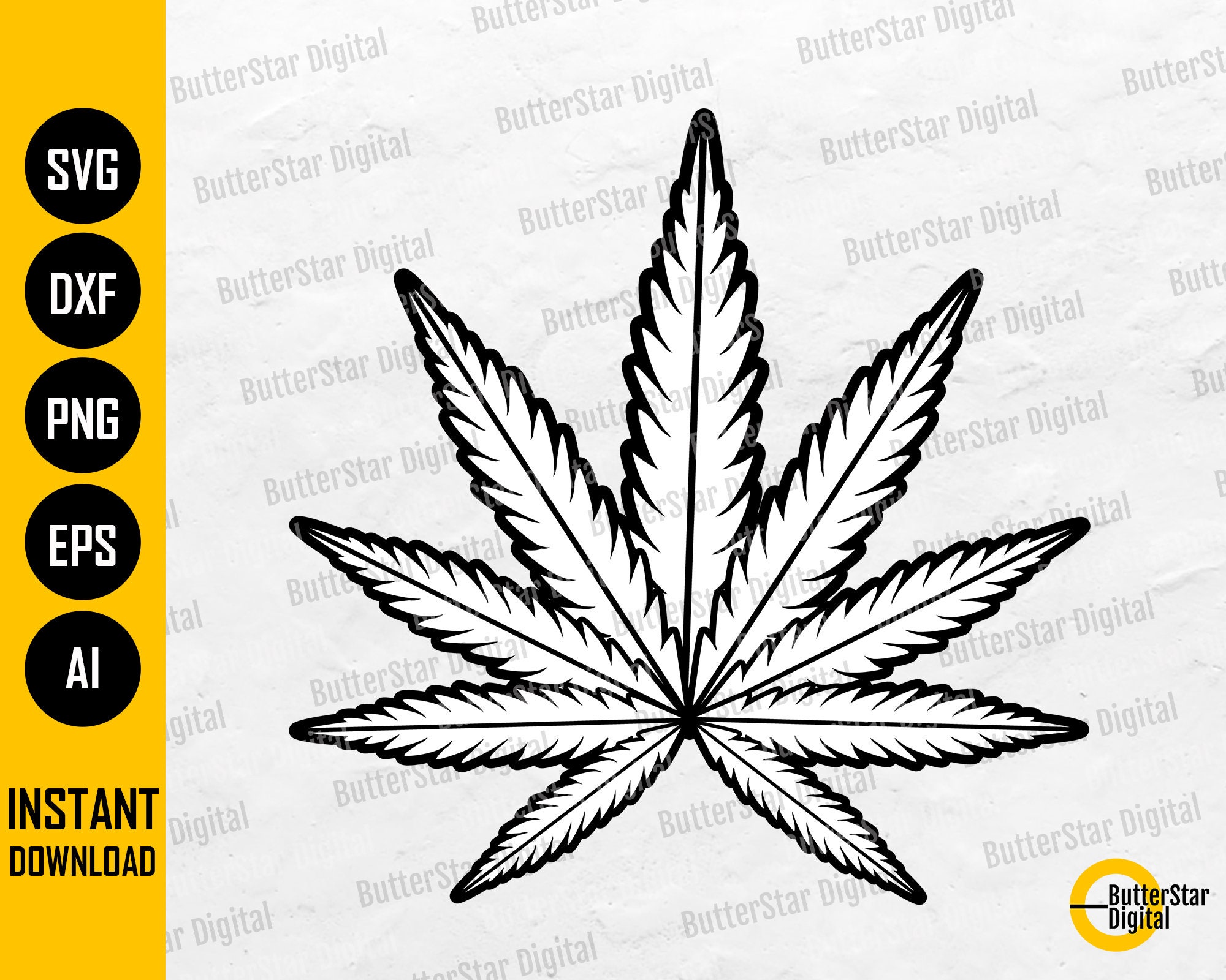 Cannabis Leaf SVG Marijuana Leaves SVG 420 Pot Weed Dope | Etsy