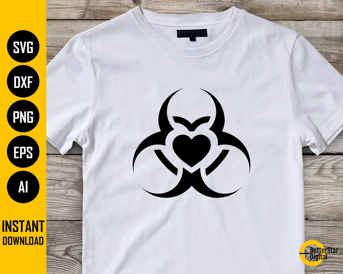 Biohazard Heart SVG Toxic Love SVG Bad Romance SVG - Etsy