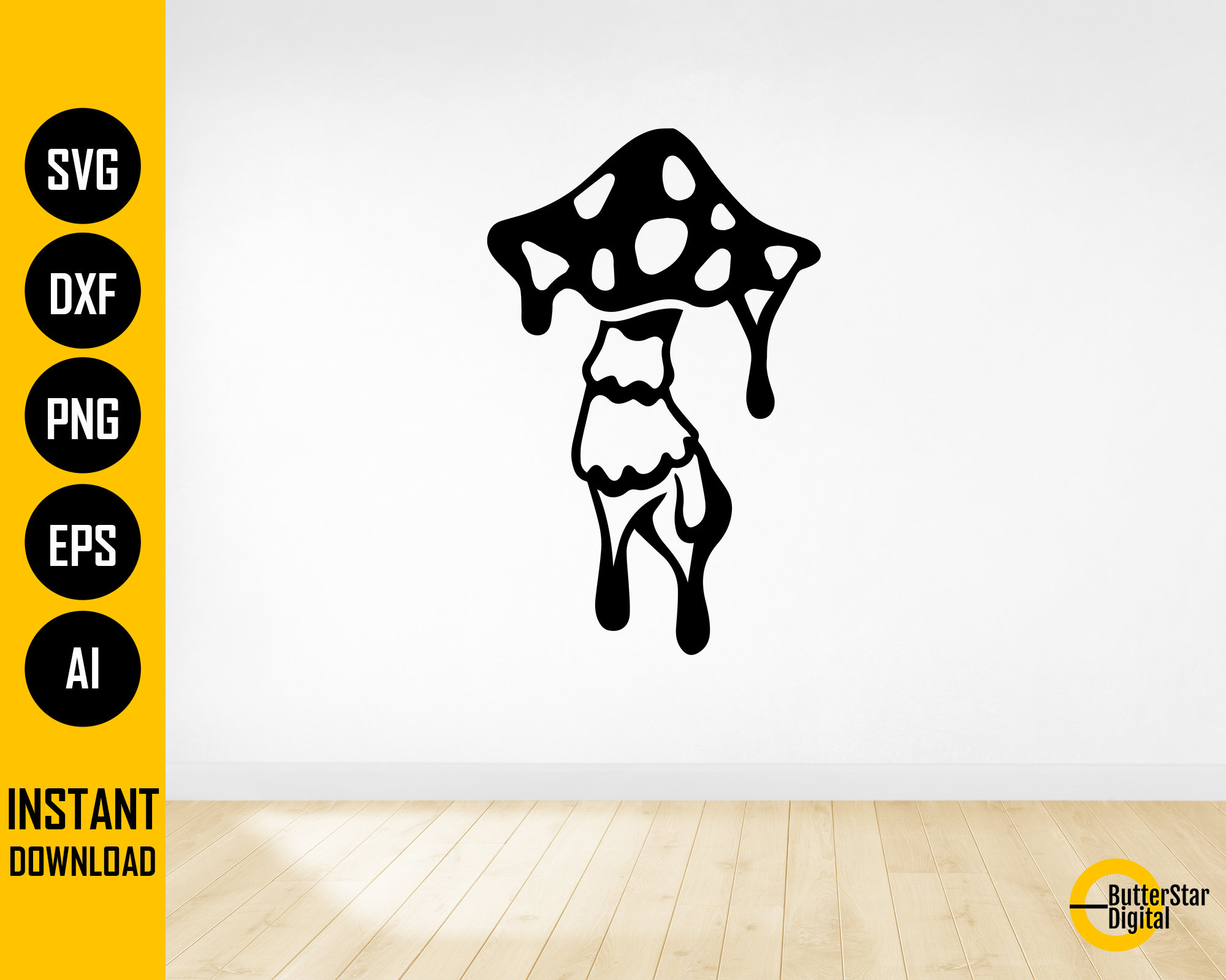 Goteo de hongos SVG / Hongos SVG / Psychedelic Decal T-Shirt Sticker ...