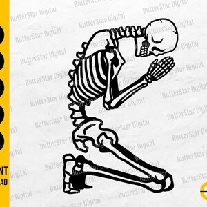 Skeleton Praying SVG | Pray SVG | Prayer SVG | Gothic T-shirt Decal ...
