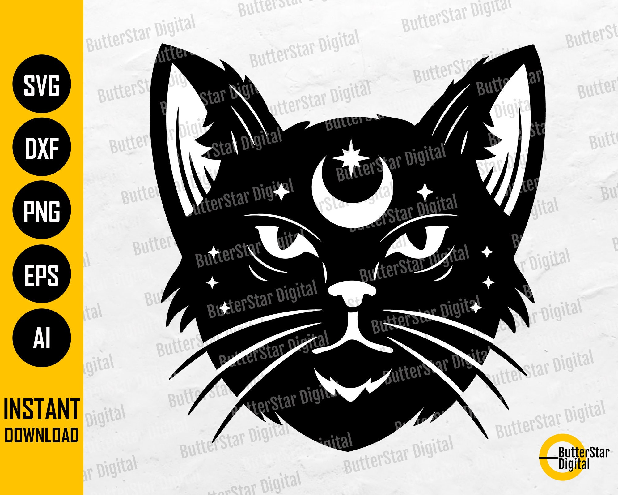 Mystic Cat SVG | Mystical SVG | Esoteric Animal SVG | Occult Svg ...