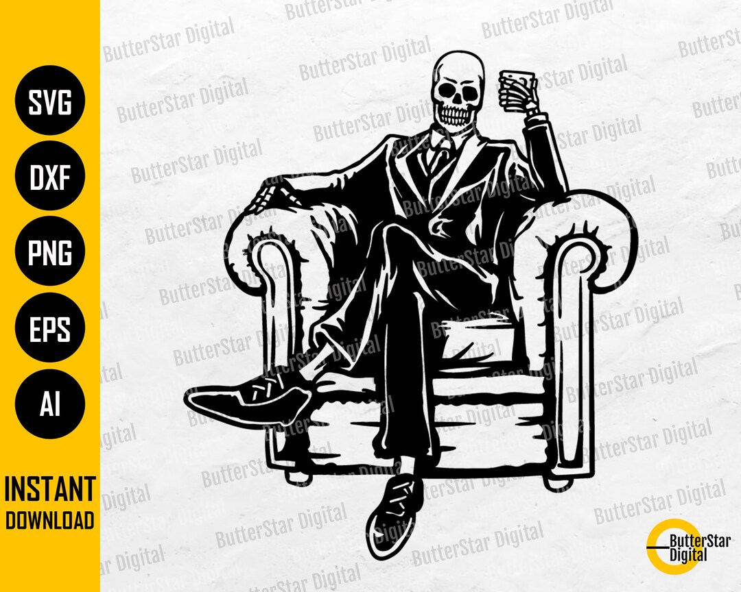 Skeleton With Glass of Liquor SVG | Alcohol SVG | Party Alcoholic Drink ...