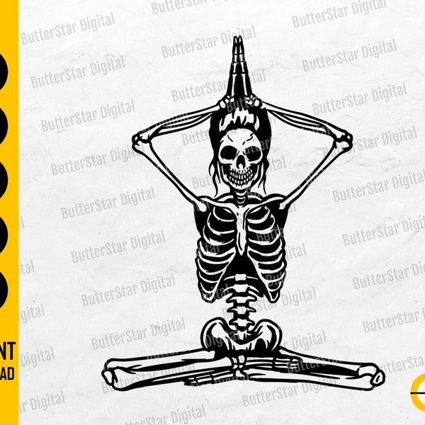 Skeleton Yoga Svg - Etsy