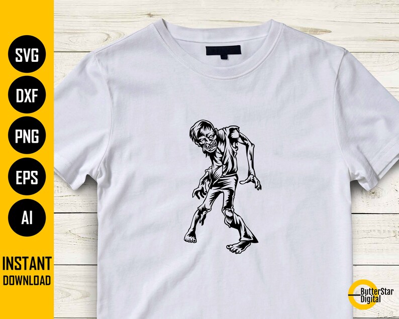 Walking Zombie SVG | Horror Monster SVG | Fun Halloween T-shirt Image ...