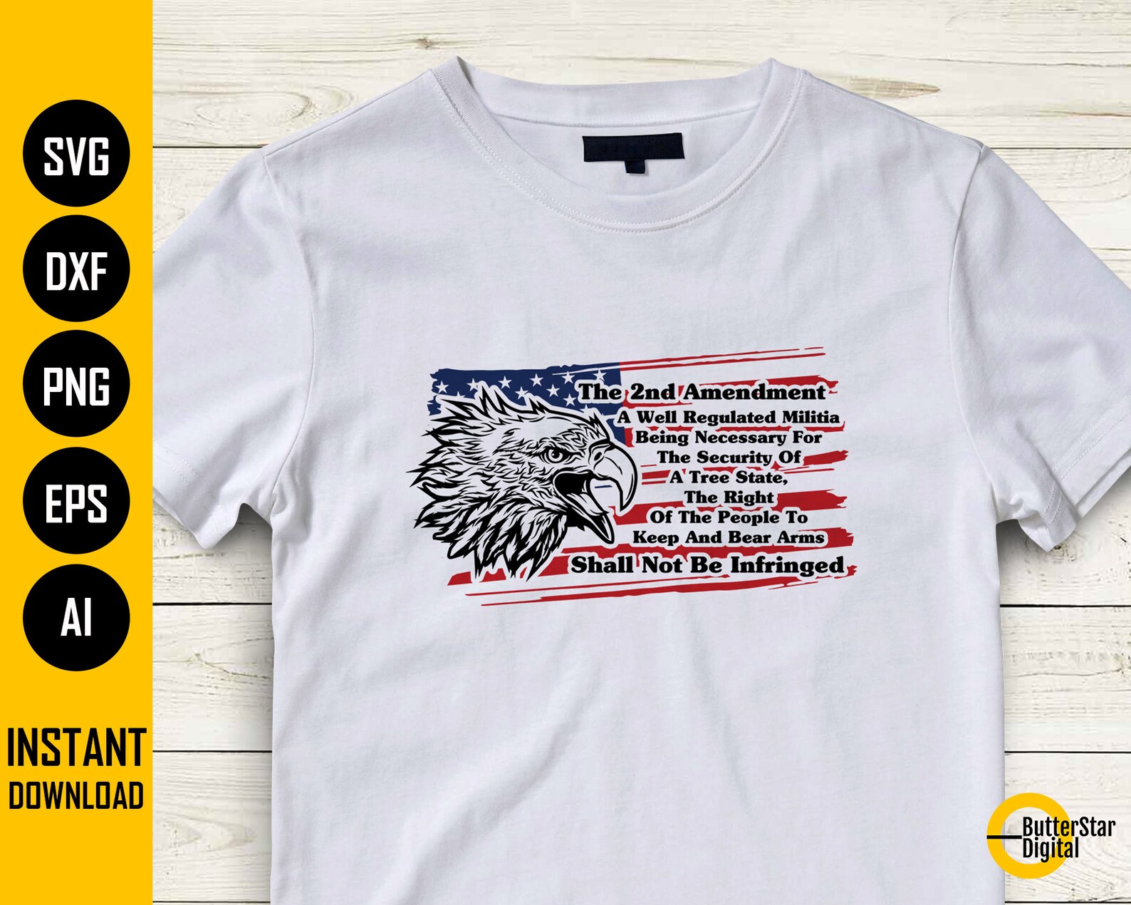 2nd Amendment Eagle SVG Second Amendment SVG Patriotic - Etsy