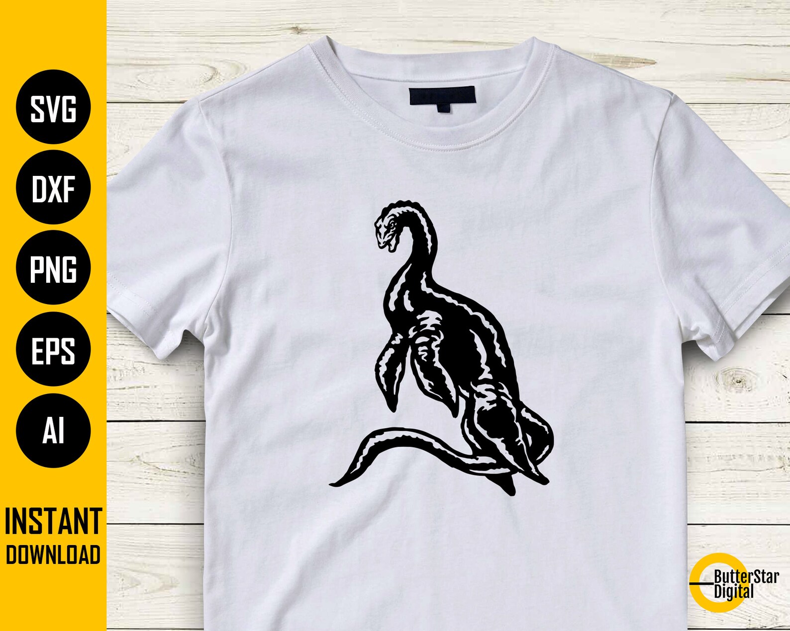 Loch Ness SVG | Nessie SVG | Sea Water Lake Monster T-shirt Vinyl ...