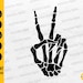 Skeleton Hand Peace Sign SVG Bones Tattoo Decal T-shirt - Etsy
