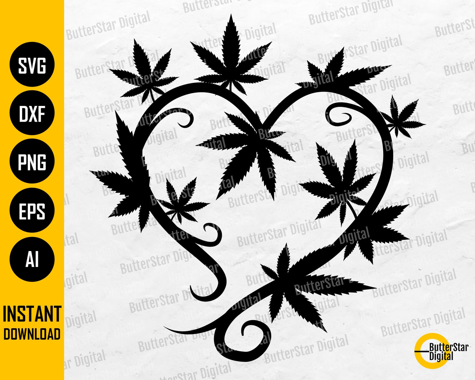 Cannabis Heart SVG Marijuana Wreath SVG Weed Love Shirt - Etsy Canada